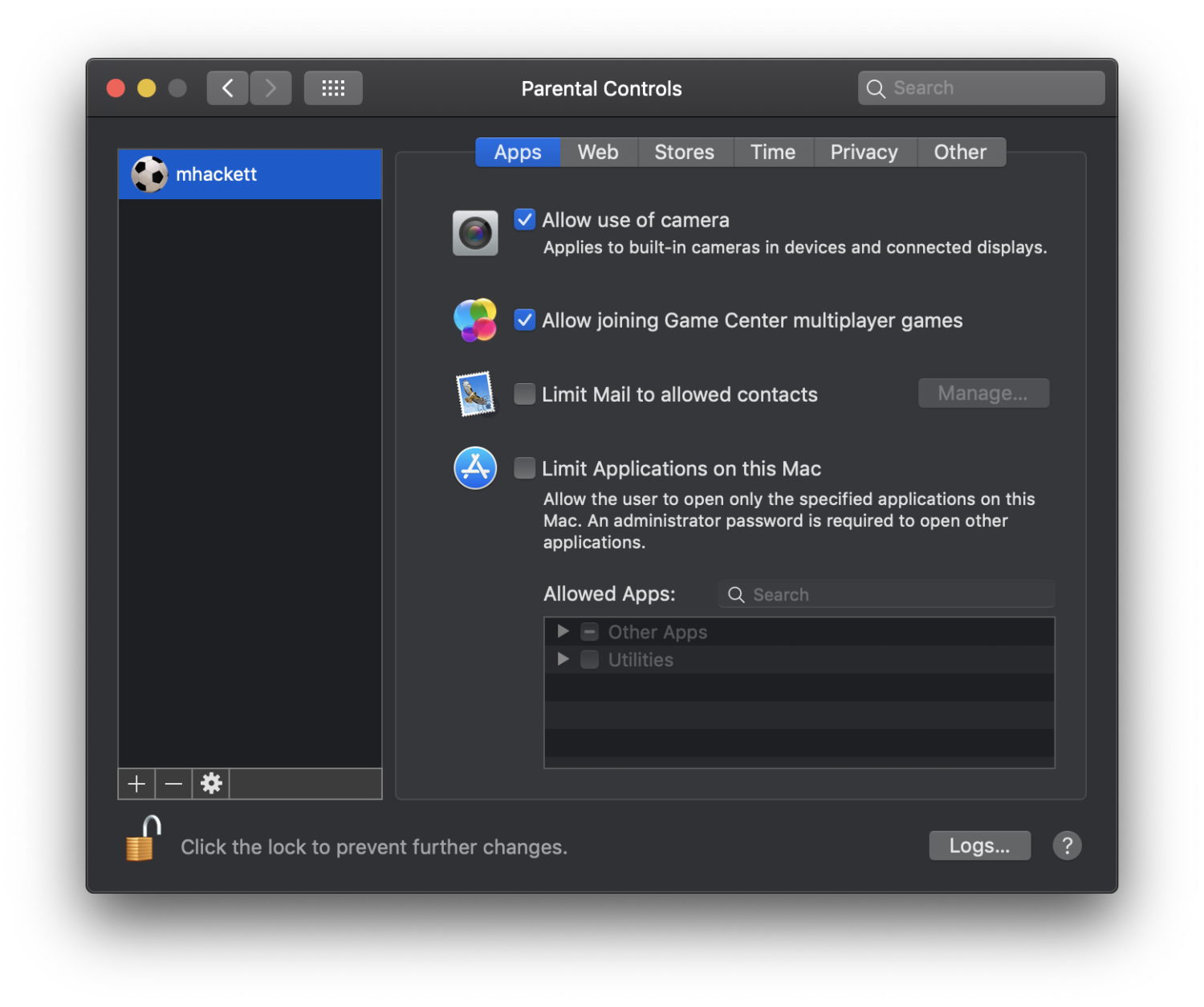10-14-Mojave-Dark-System-Preferences-Parental-Controls – 512 Pixels