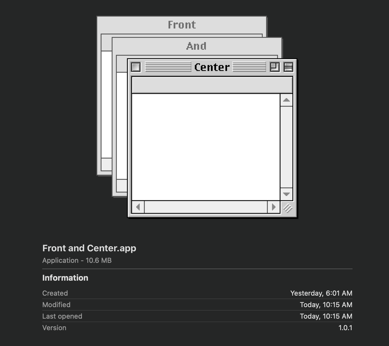 Front and Center – 512 Pixels