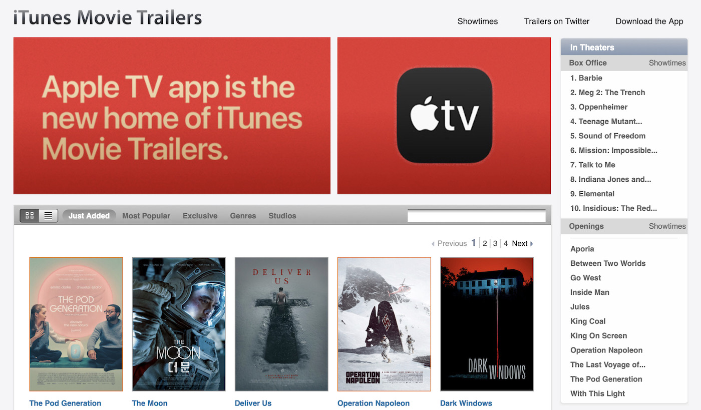 RIP, iTunes Movies Trailers - 512 Pixels